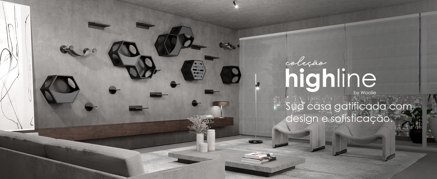 High Line - Prateleira Nicho para Gatos DOT - Preto – Woolie